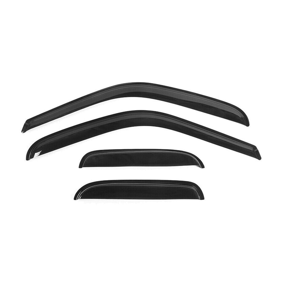 DAMAIJOY Extended Cab Window Visors Rain Sun Guard Vent 4pcs Acrylic ...