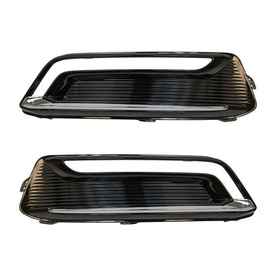 DAMAIJOY Front Driving Fog Light Lamp Bezel Black & Chrome Left Kit 2 ...