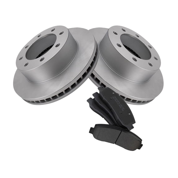 DAMAIJOY Front Metallic Brake Pad & Coated Rotor Kit w/Fluids 8 Lug ...