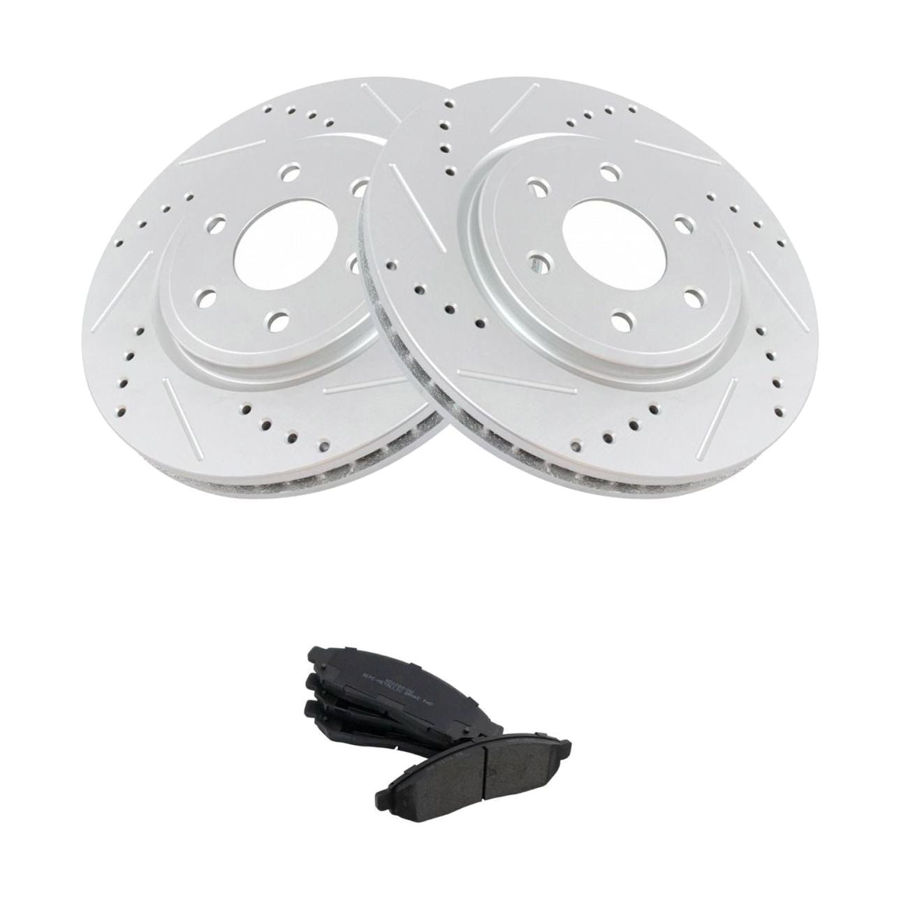 DAMAIJOY Front Metallic Brake Pad & Rotor Kit w/Fluids for Nissan for ...