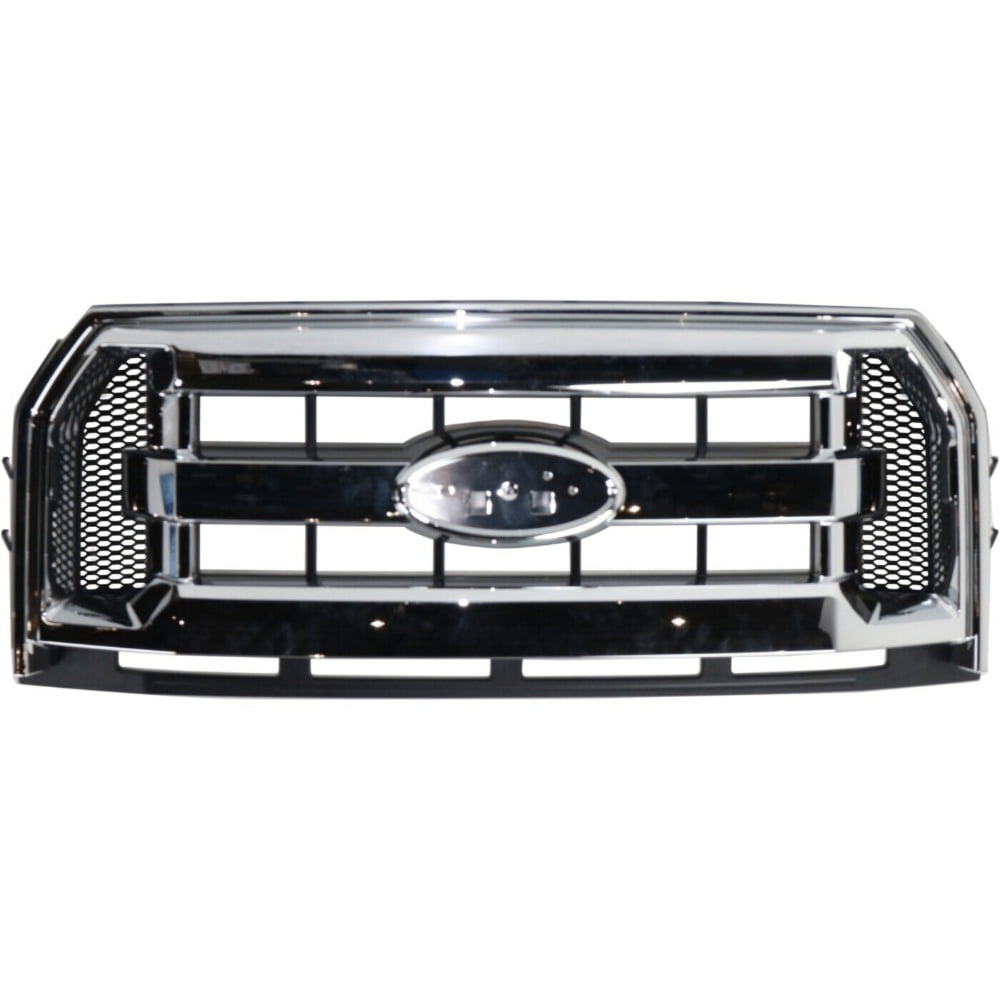 DAMAIJOY Grille Assembly Chrome with Textured Black Inserts Plastic ...