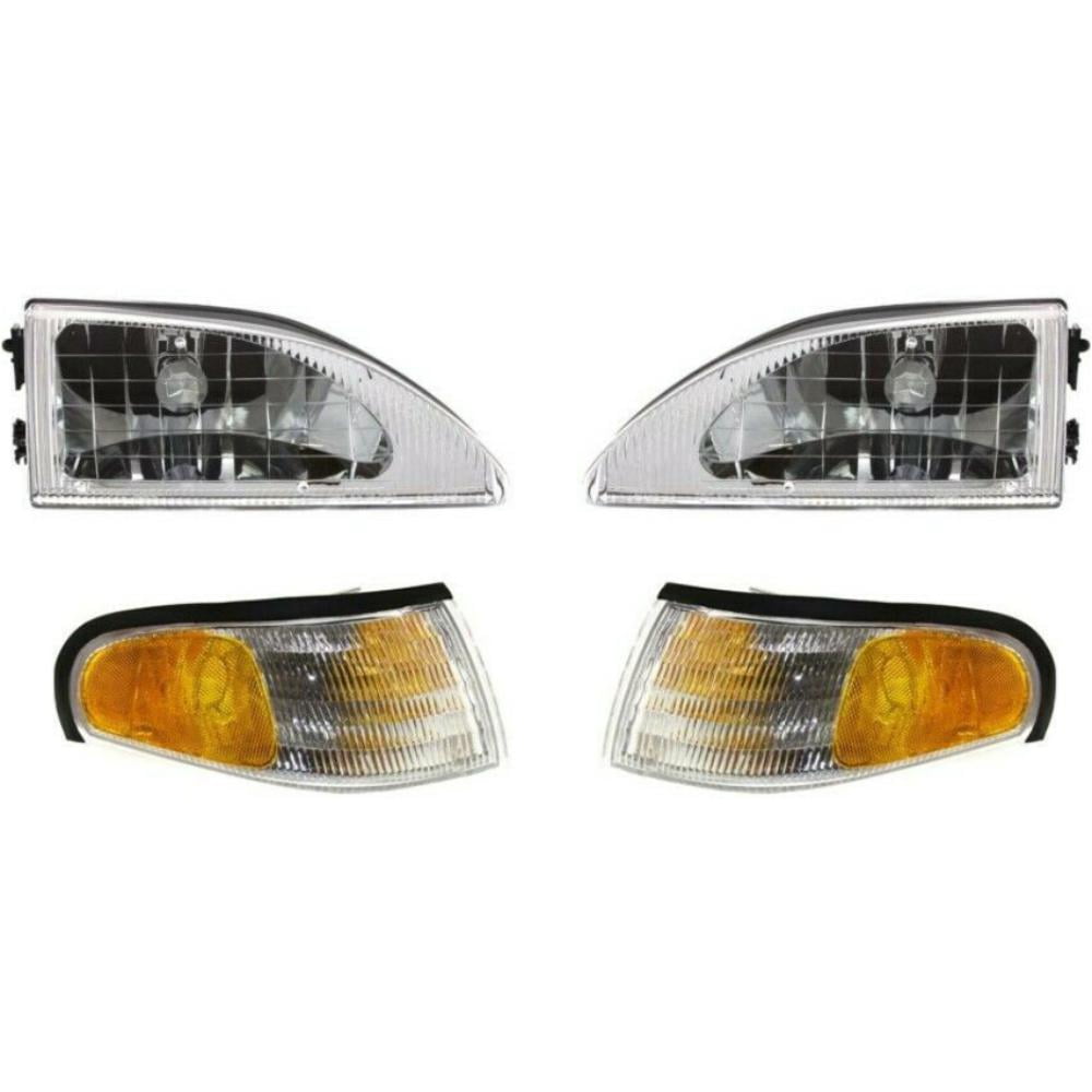 DAMAIJOY Headlights & Parking Corner Lights Left Right Pair Set for ...