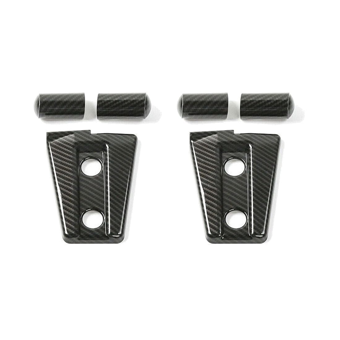 DAMAIJOY Pair Car Engine Hood Hinge Covers Trim Carbon Fiber for Jeep ...