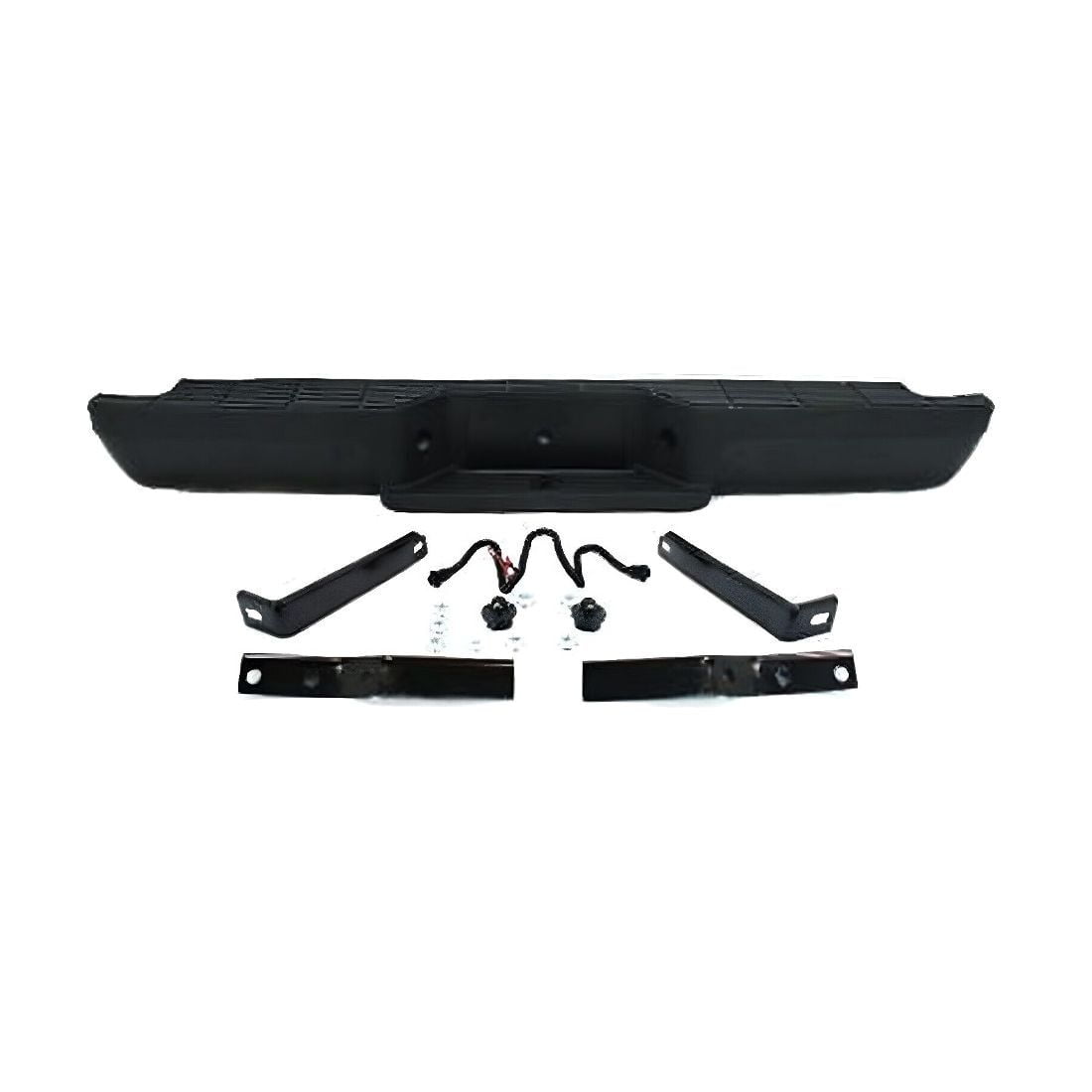 DAMAIJOY Rear Step Bumper Assembly Black with Brackets Fleetside Steel ...