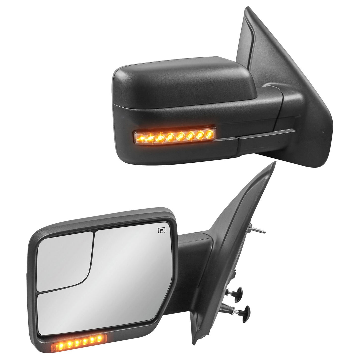 DAMAIJOY Set Power Heated Tow Mirrors W/ Turn Signal Pair Front Left ...