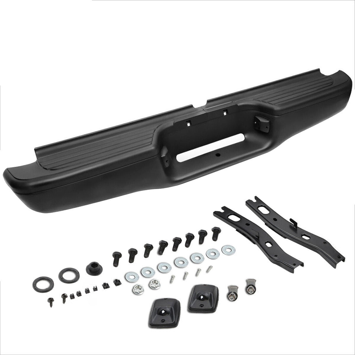 DAMAIJOY Steel Rear Step Bumper Assembly Black Mounting Hardware for ...