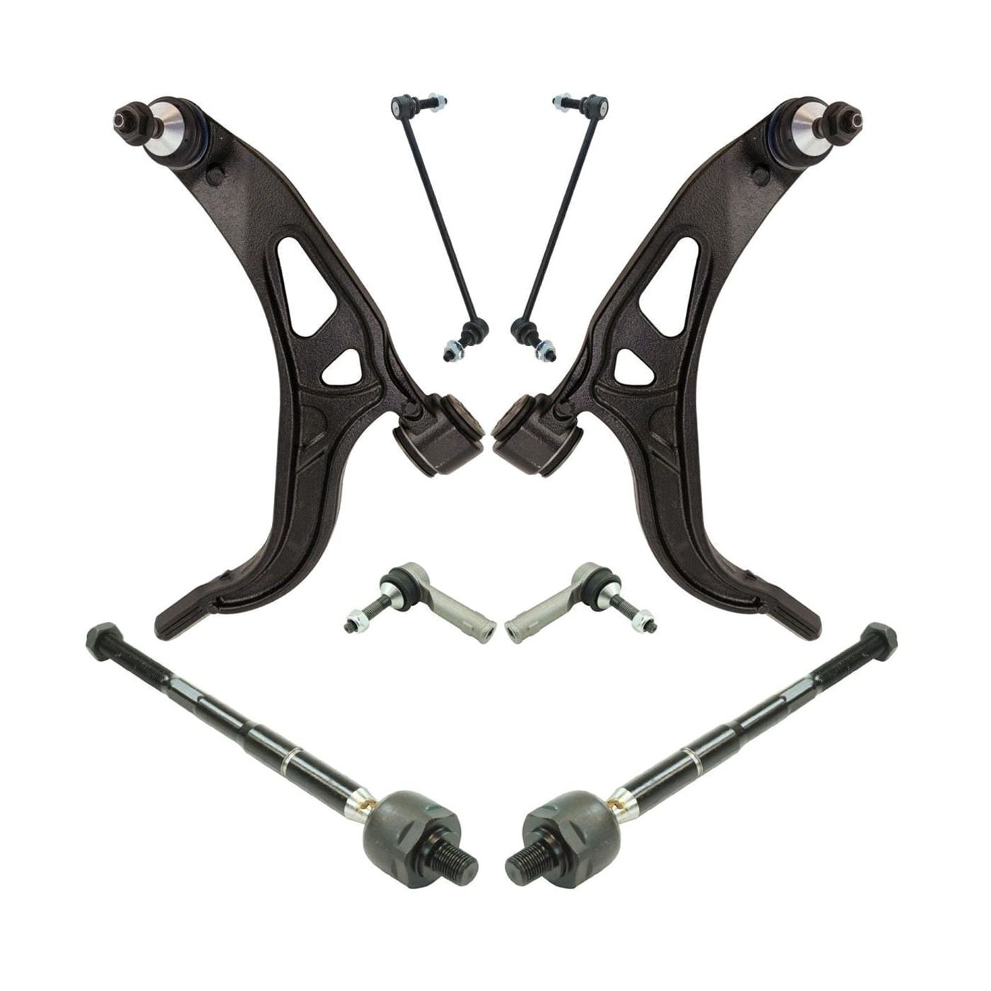 DAMAIJOY Steering Suspension Kit Control Arms Ball Joints Tie Rods Sway ...