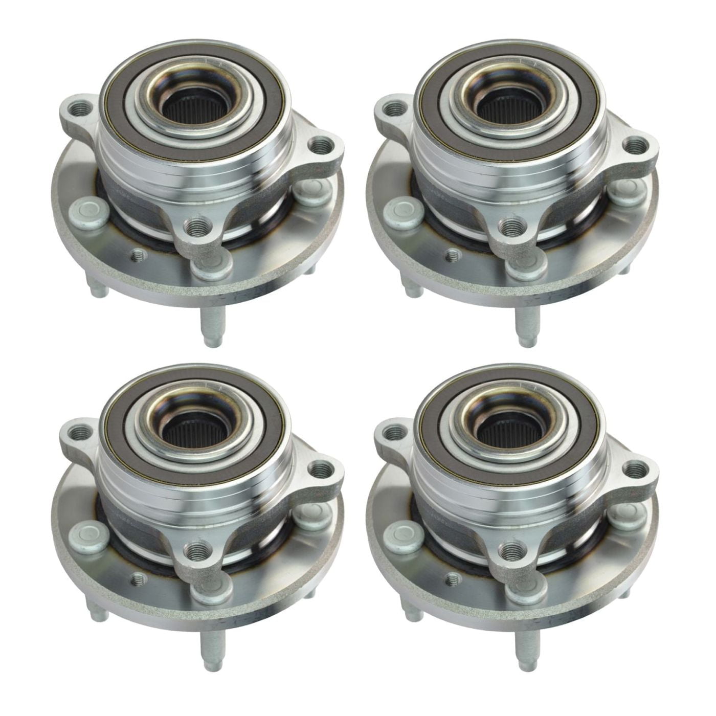 DAMAIJOY Wheel Bearing & Hub Assembly Set 4 Piece for Ford for Edge for ...