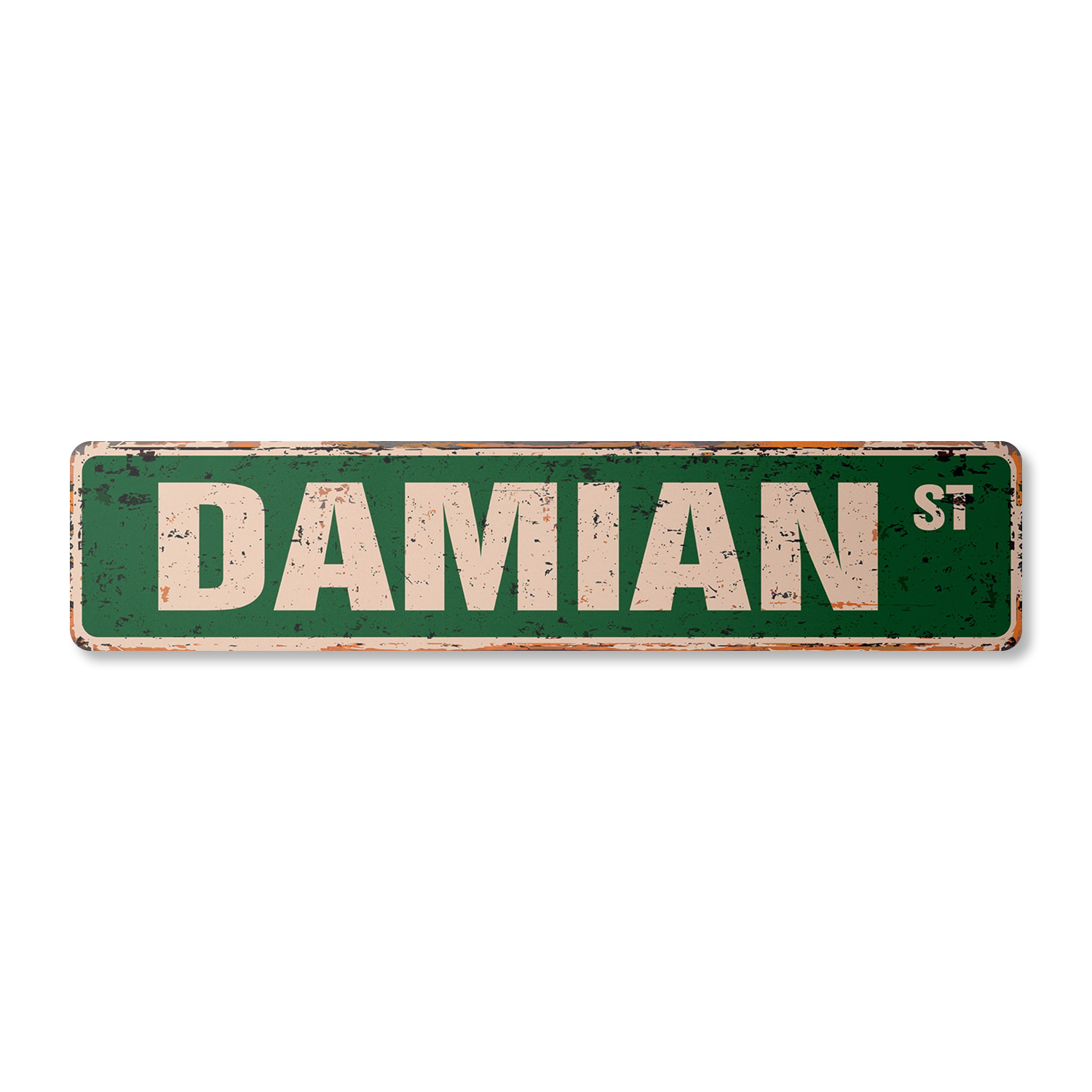 DAMIAN Vintage Aluminum Street Sign Childrens Name Room Metal Sign ...