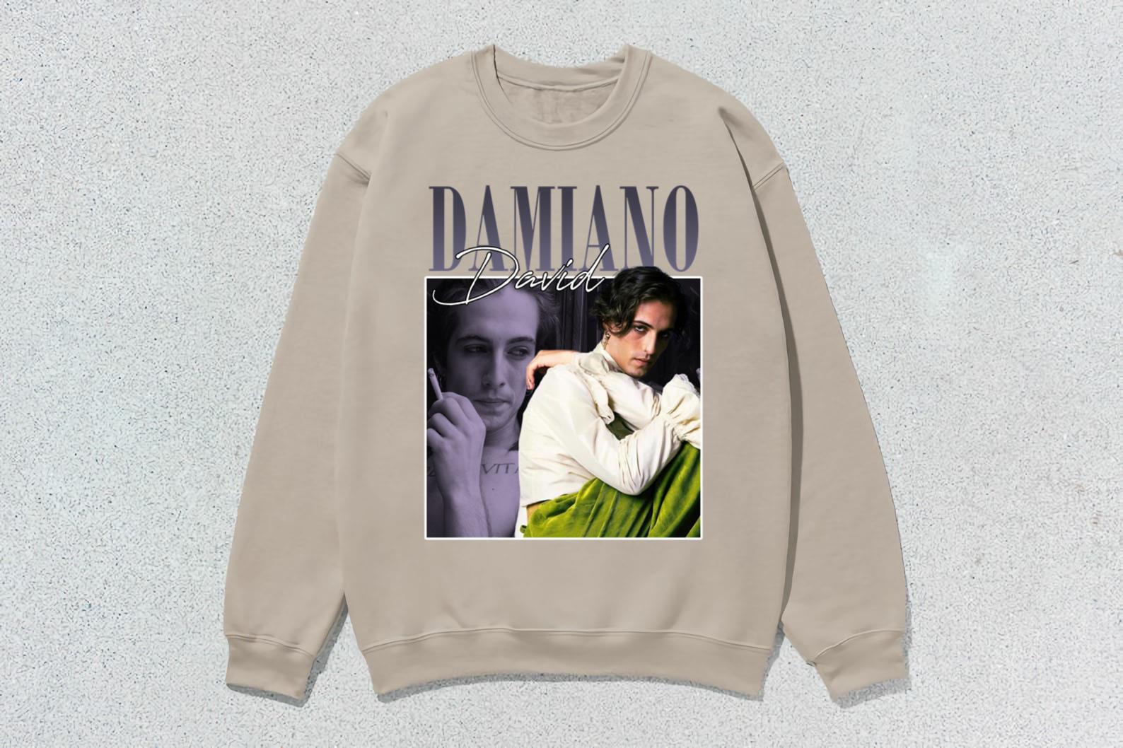 DAMIANO DAVID Vintage Shirt, Damiano David Homage Tshirt, Damiano David ...