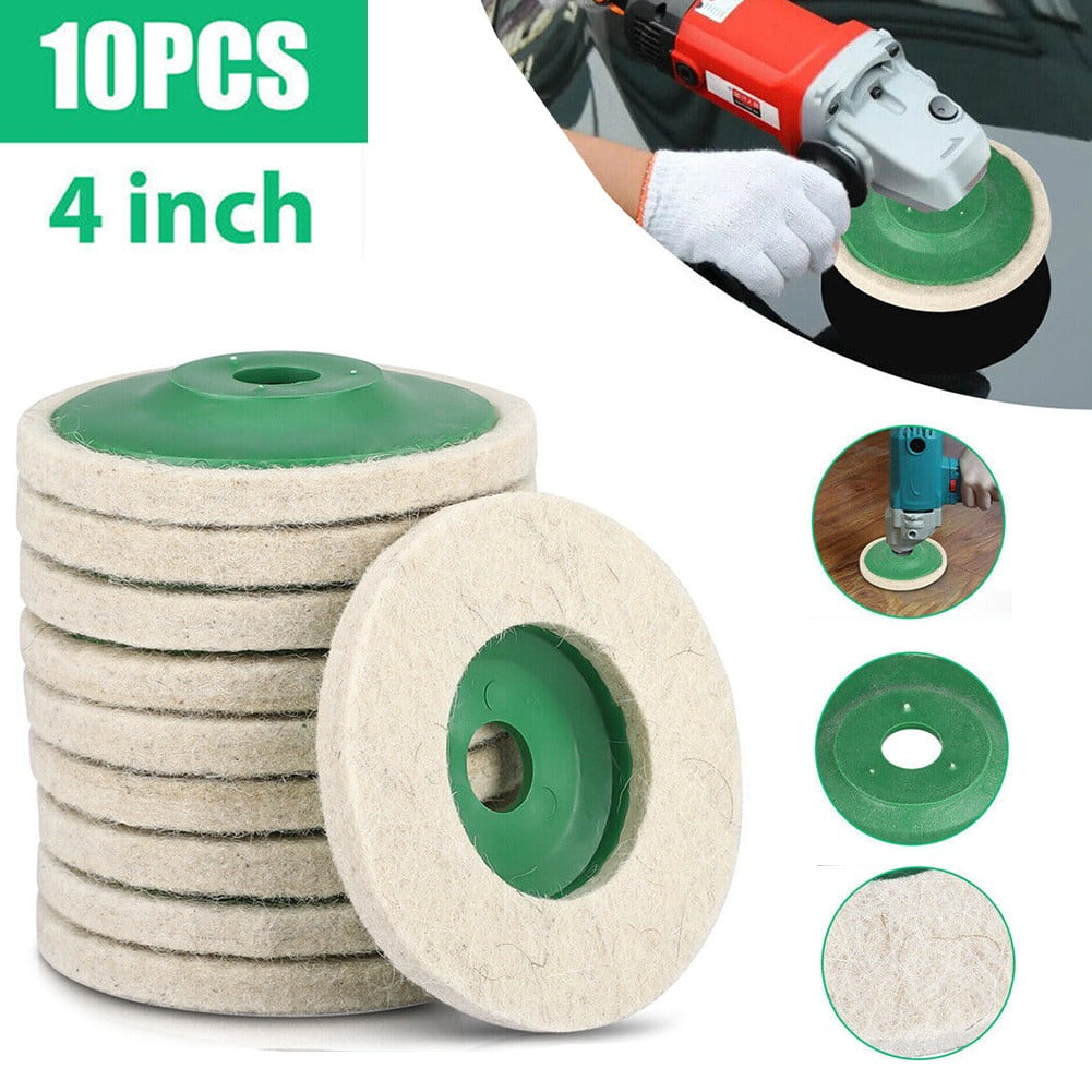DAMIFU 10PCs 100mm 4 Inch Wool Buffing Angle Grinder Wheel Felt ...