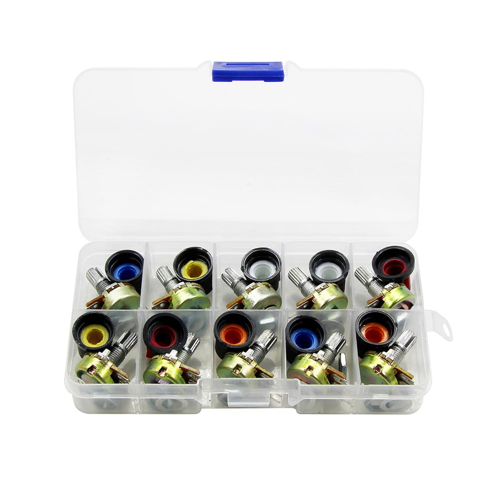 DAMIFU 10Pcs Rotary Joystick Set Linear Taper otentiometer with Nuts ...
