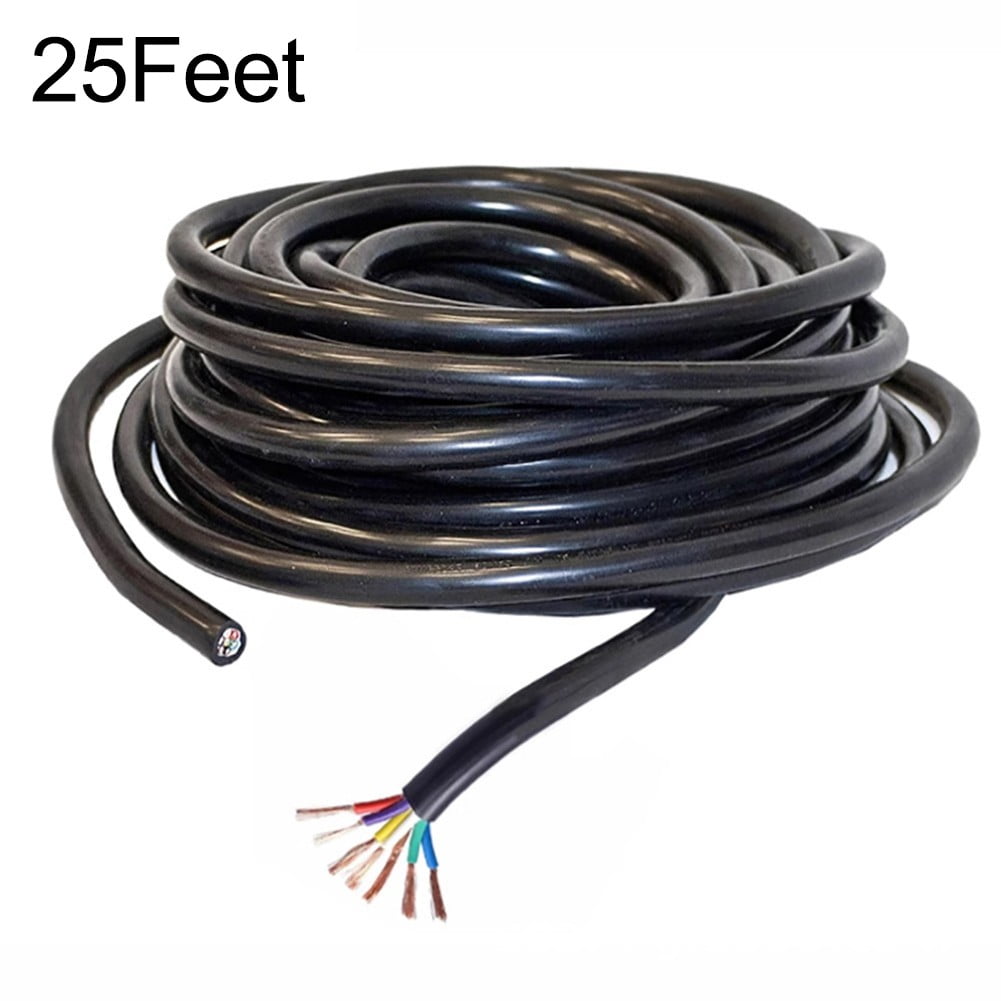 DAMIFU 1pc Heavy Duty 14 Gauge 7 Way Conductor Wire RV Trailer Cable ...