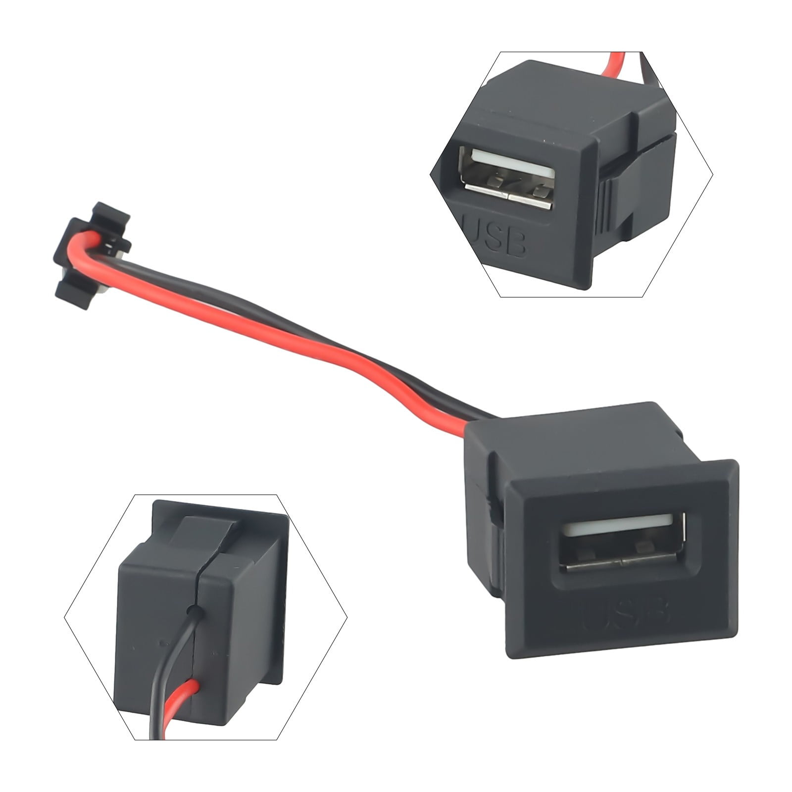 DAMIFU 1pc USB Female Power Jack Socket Power USB Charging Port ...