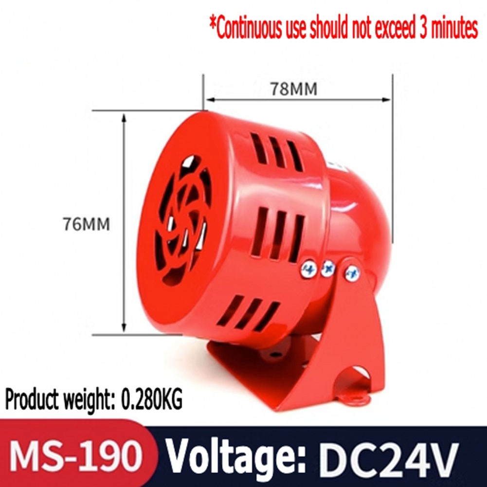DAMIFU 1pcs MS-190 AC220V 110Db Red Mini Motor Alarm Siren High Power ...
