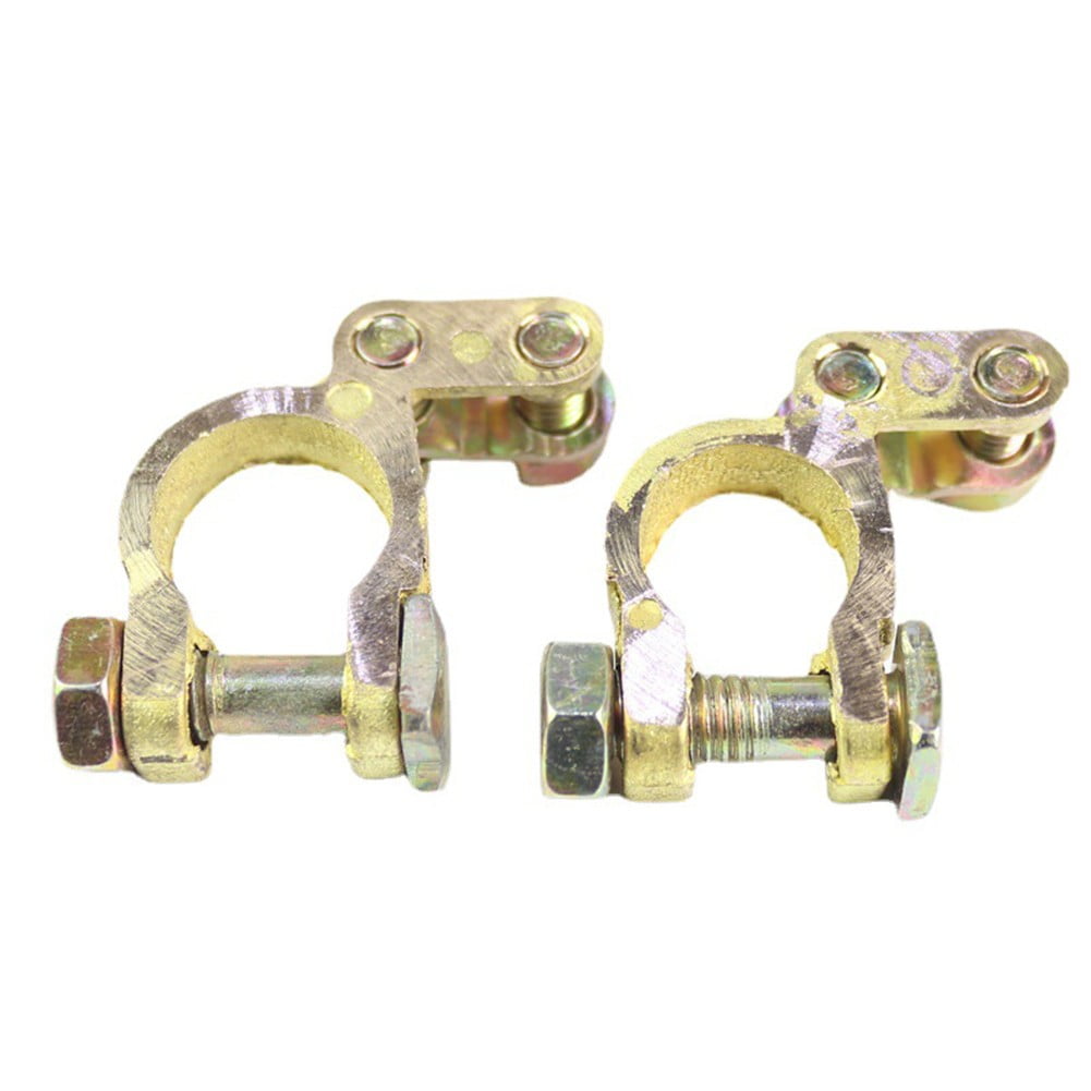 DAMIFU 2 x Car Battery Clamp Brass Terminals with Bolts Battery ...