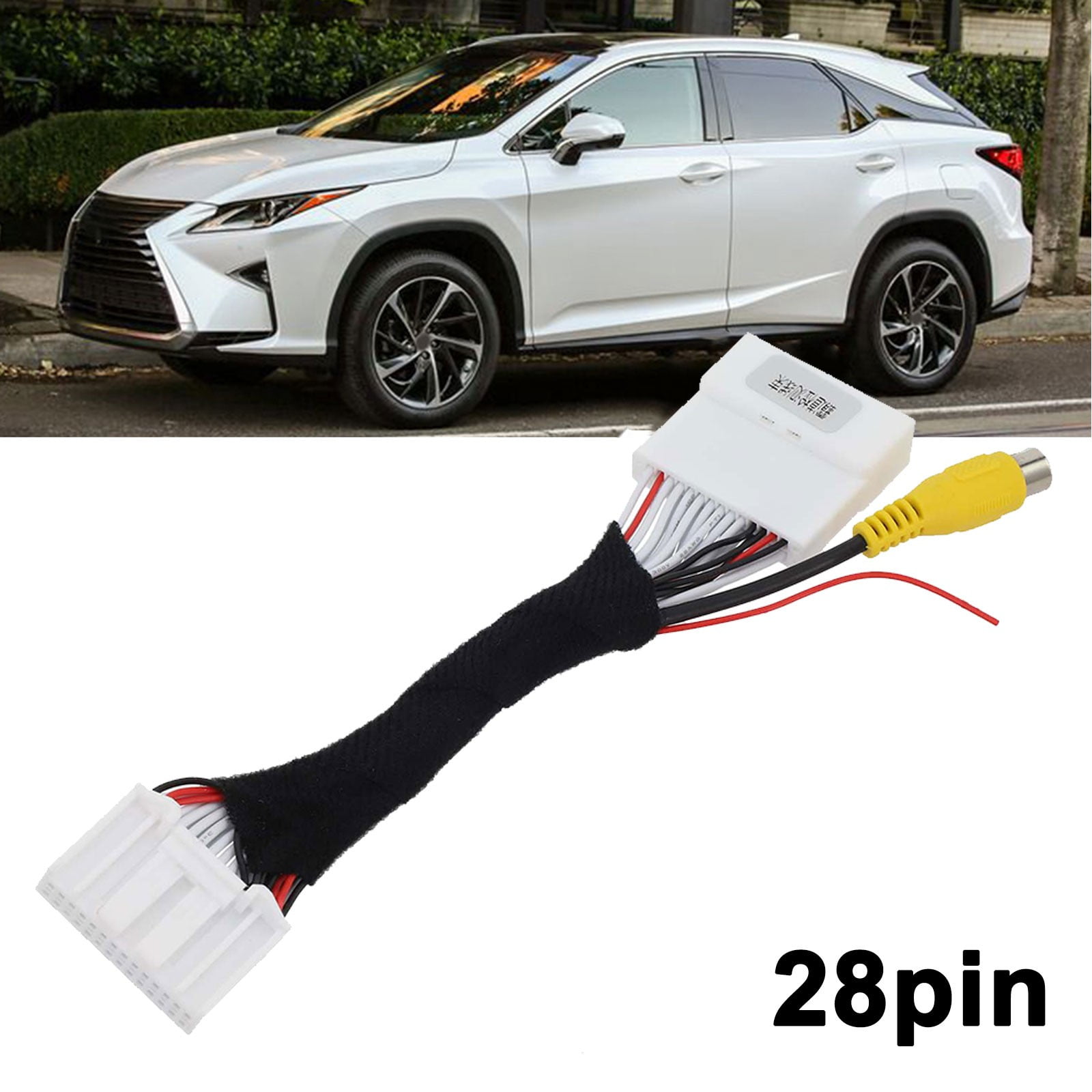 DAMIFU 28Pin 12V Car Rearview Camera Adapter Wire For Toyota For Lexus ...