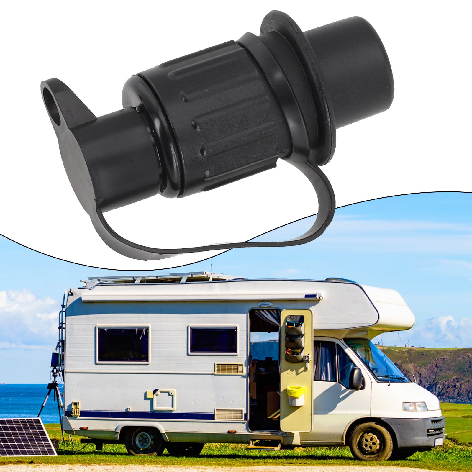 DAMIFU 3 Pin Trailer Socket Connectors Round 3 Pole Plug-in Trailer ...