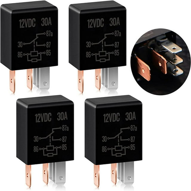 DAMIFU 4pcs Relay 12v 30A Automotive Relay 5 Pin Relay For Automotive ...