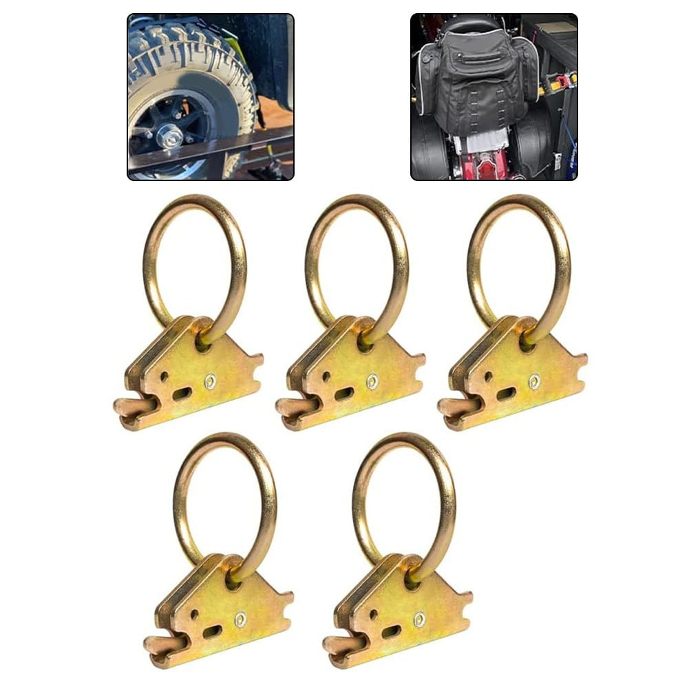 DAMIFU 5PCS Heavy Duty Steel Tie Down E-Track O Ring Ring for car RVs ...