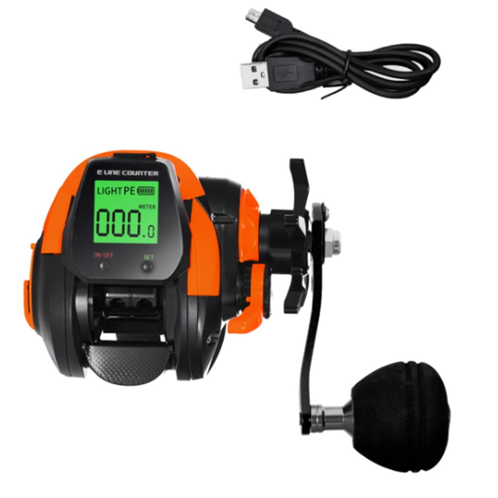 DAMIFU 7.2:1 Fish Bite Alarm Digital Fishing Baitcasting Reel Counting ...