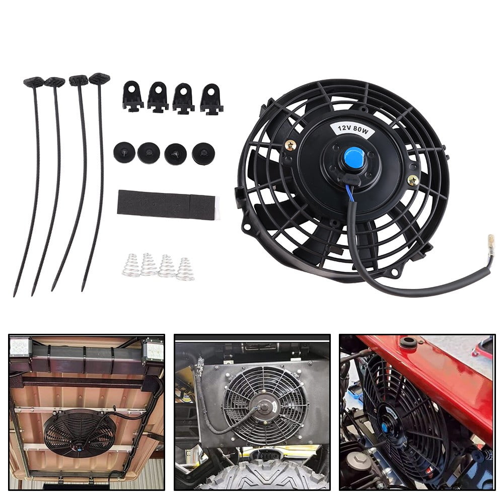 DAMIFU 7 Electric Radiator Push Pull Cooling Fan Kit 12V 80W Slim 10 ...