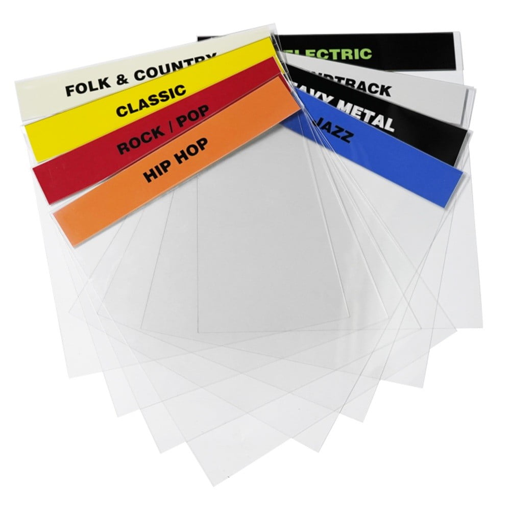 SPRING 8PCS LP/CD Classification Card Alphabet Index Cards Record ...