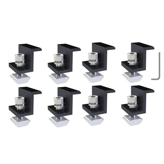 DAMIFU 8Pcs Solar Module Brackets End Clamps Solar Panel Attachment ...