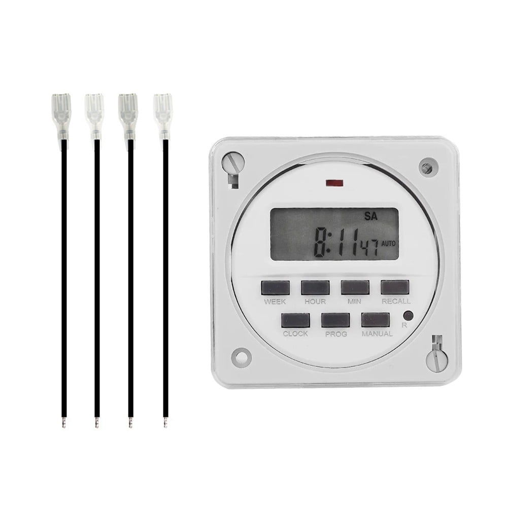 DAMIFU Billboard Timer LCD Time Switch Rechargeable Battery Backup 16 ...