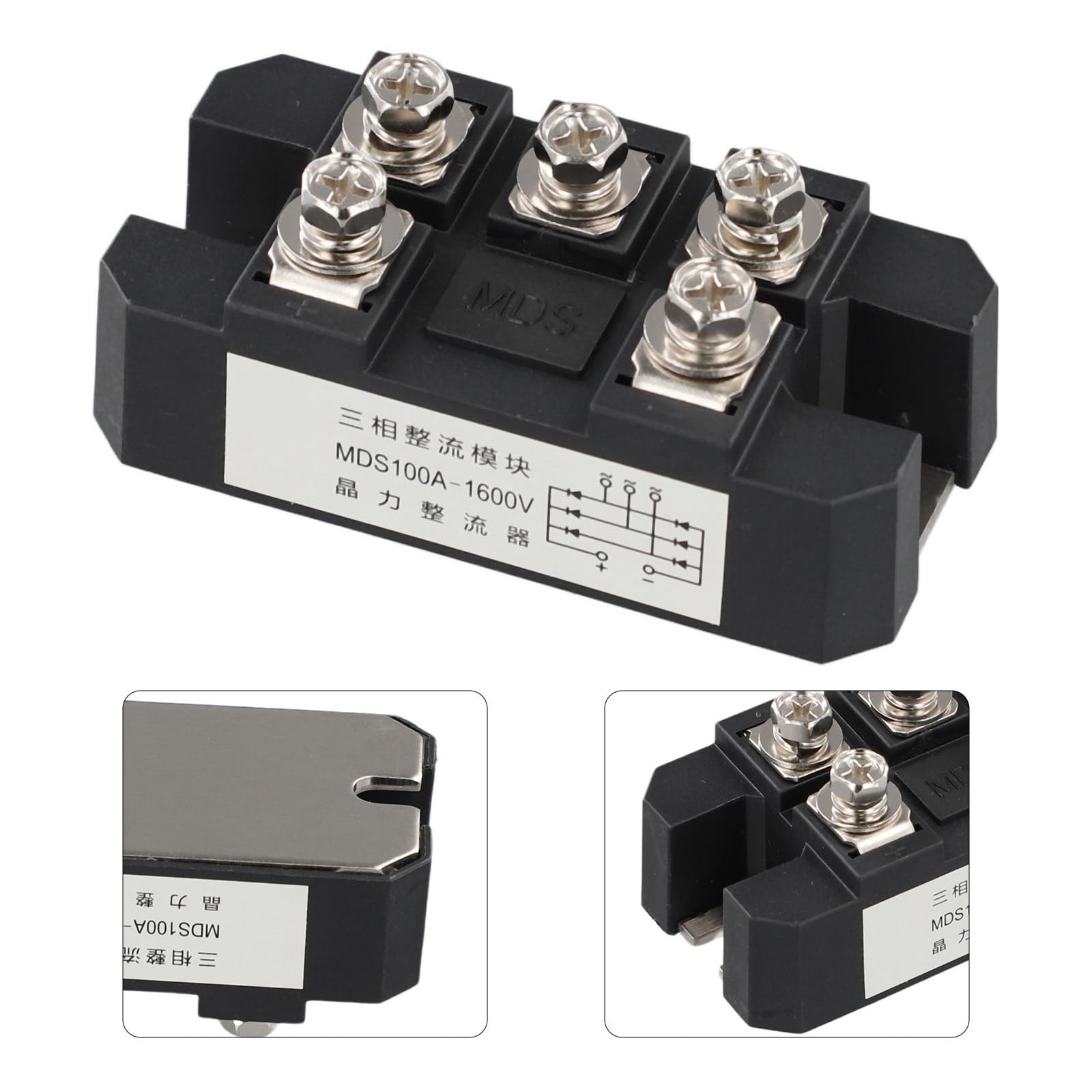 DAMIFU Bridge Rectifier MDS-100A 1600V 5 Terminals 3-Phase Full Wave ...