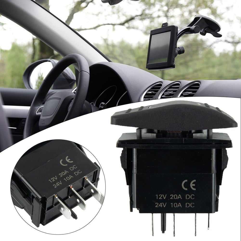 DAMIFU Car Rocker Switch Momentary Rocker Switch Toggle On/Off 12V/20A ...
