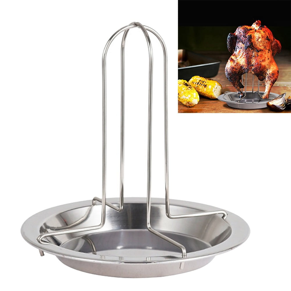 DAMIFU Chicken Roaster Rack With Bowl Roasting Grill Stand For Camping ...
