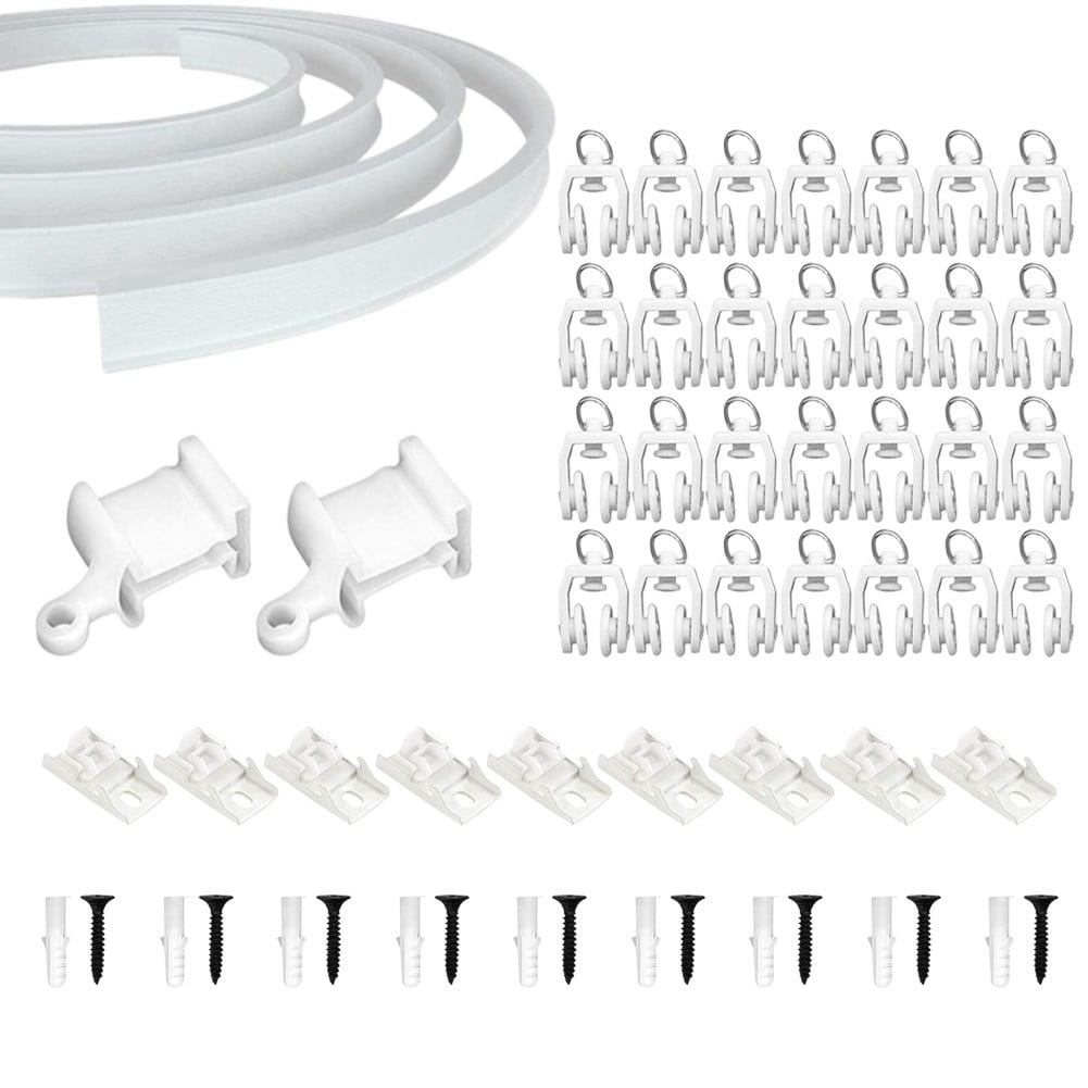 DAMIFU Curtain Track Set Flexible 3Meters Bendable Curtain Track Room ...