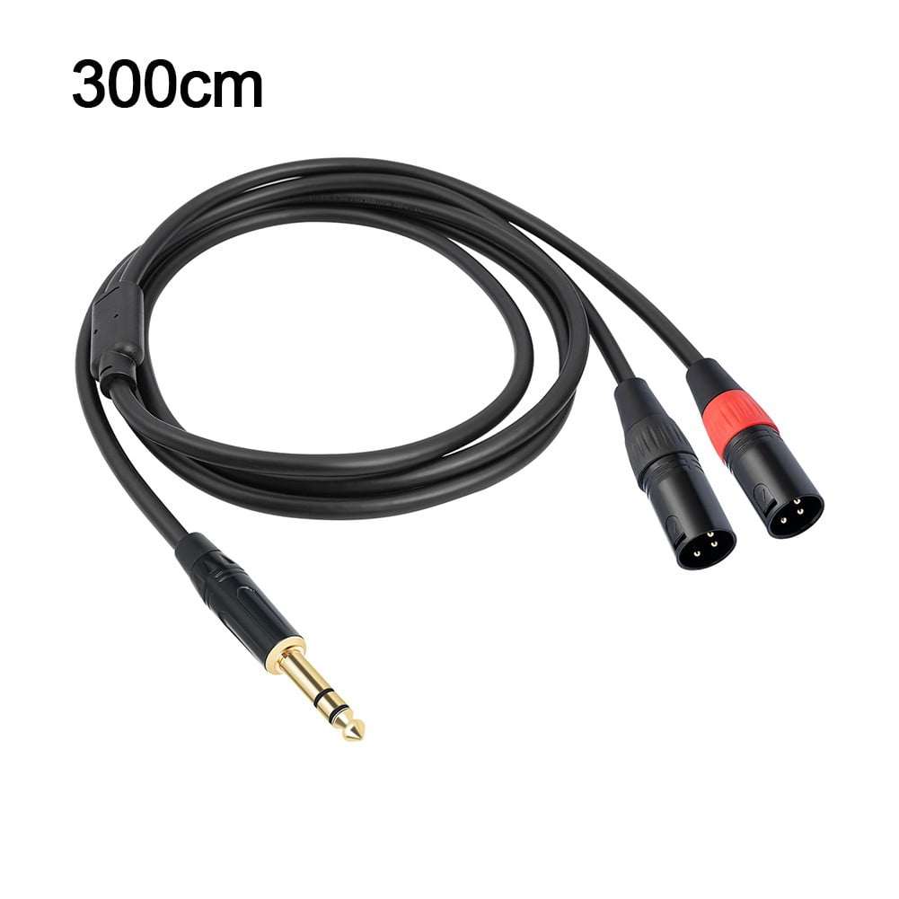 SPRING Double Shielded 1/4TRS 6.35mm Male to Dual Male Y Audio Mixing ...