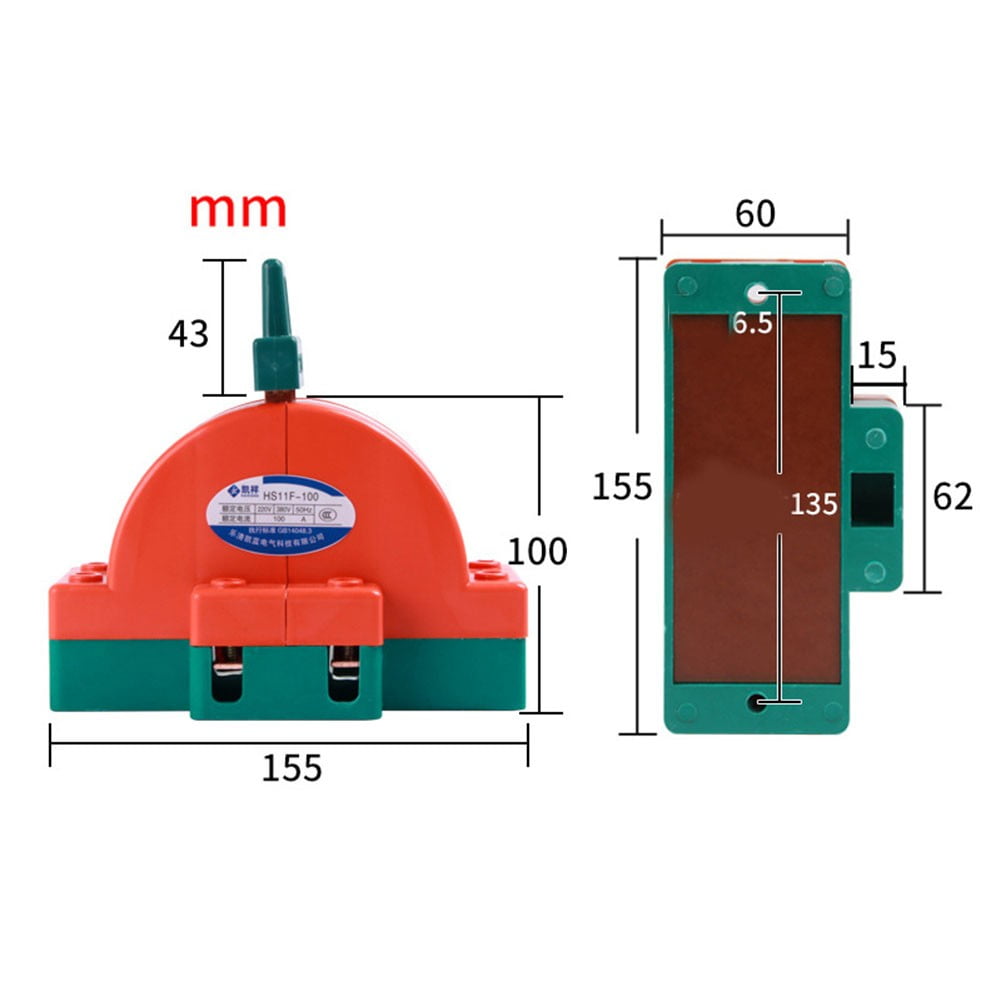 DAMIFU Double Throw Disconnect Switch Reversing Switch For Fail Safe ...
