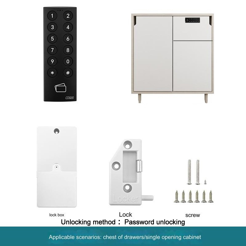 DAMIFU Drawer LockPassword/Card Sensing Cabinet Drawer Lock For Single ...