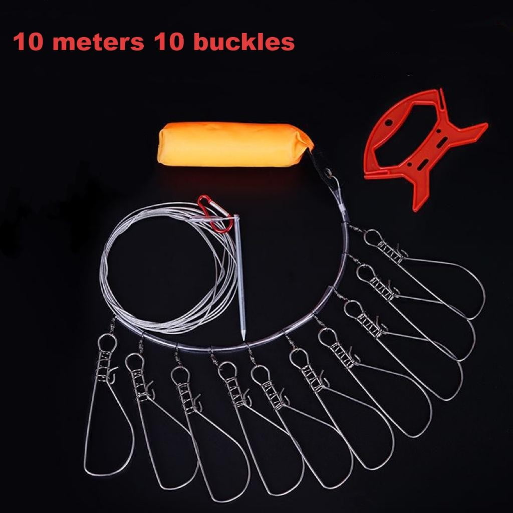 DAMIFU Fishing Lock Stringer System Kit 5M/10M Stainless Steel Wire ...