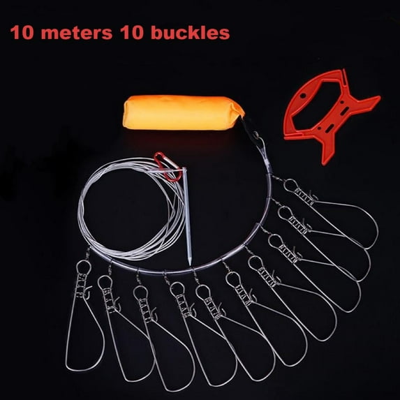 DAMIFU Fishing Lock Stringer System Kit 5M/10M Stainless Steel Wire ...