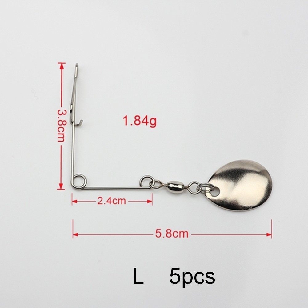 DAMIFU Fishing Spinner Blades Set of 5 Stainless Steel Spinner Wire ...