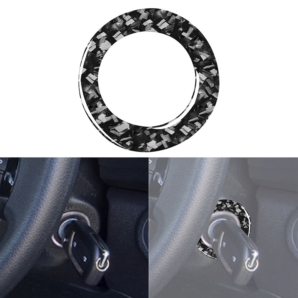 DAMIFU Forged Real Carbon Fiber Dashboard Ignition Switch Ring Cover ...