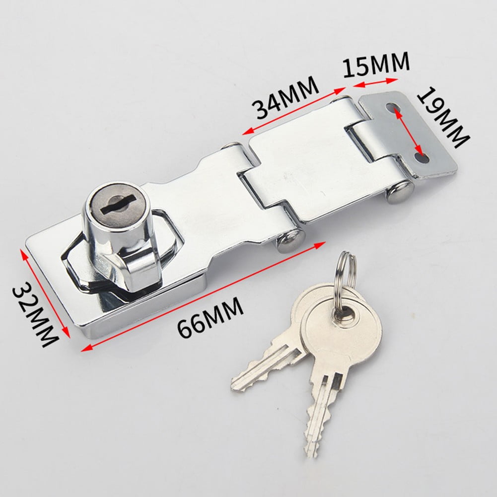DAMIFU Heavy Duty Locking Hasp And Staple With Keys Padlock Cupboard ...