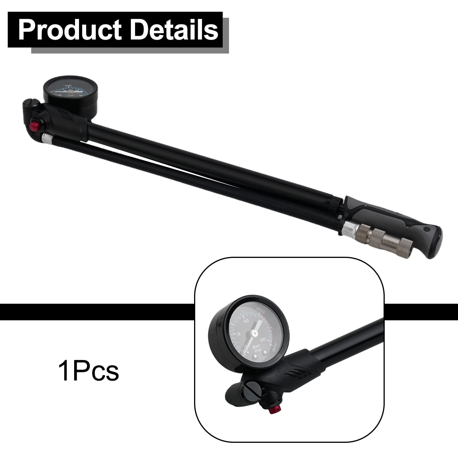 DAMIFU High Pressure Pump 300psi Bicycle Pump Mountain Biking 360 ...