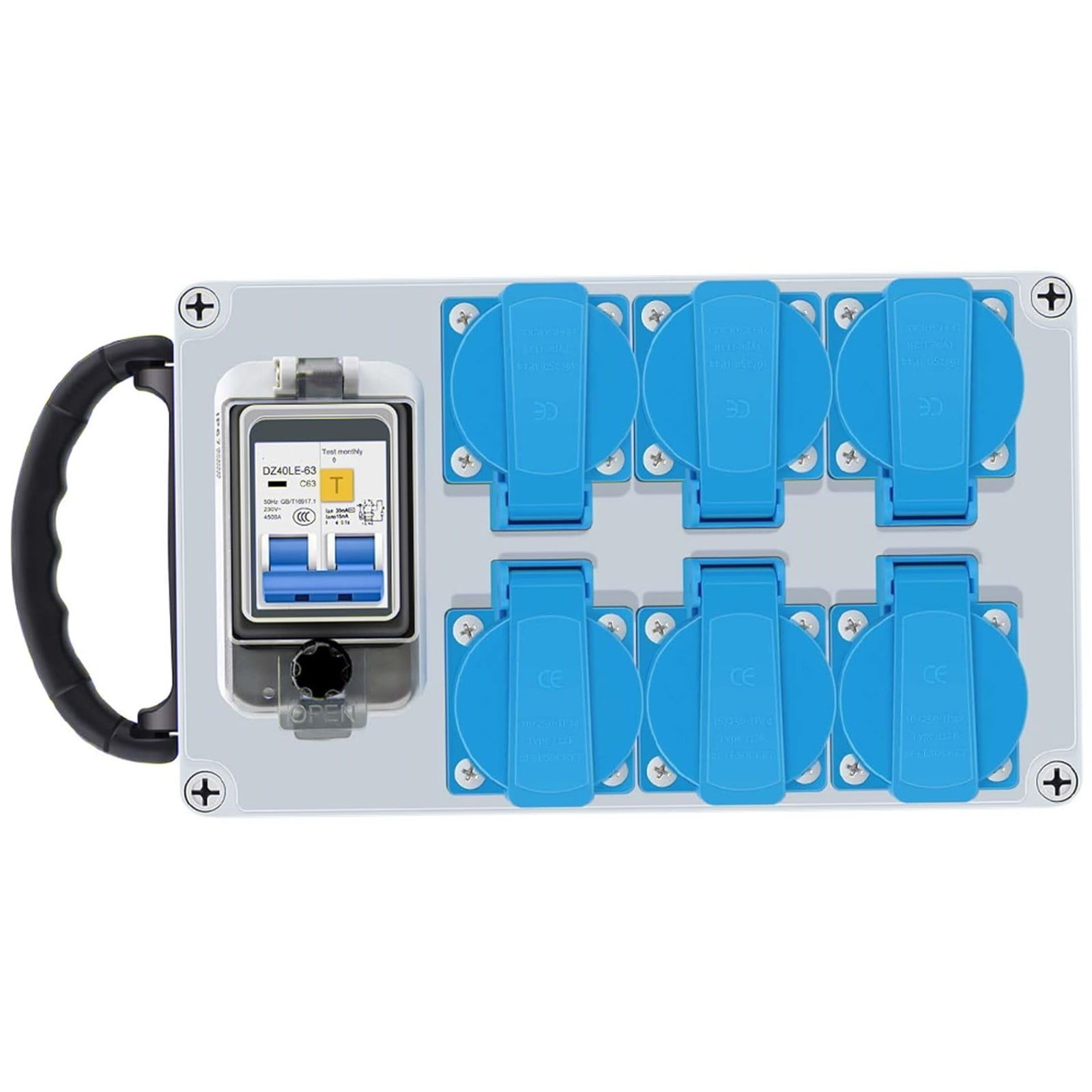 DAMIFU IP67 Portable Switch Socket Box Wall Power Distributor with ...