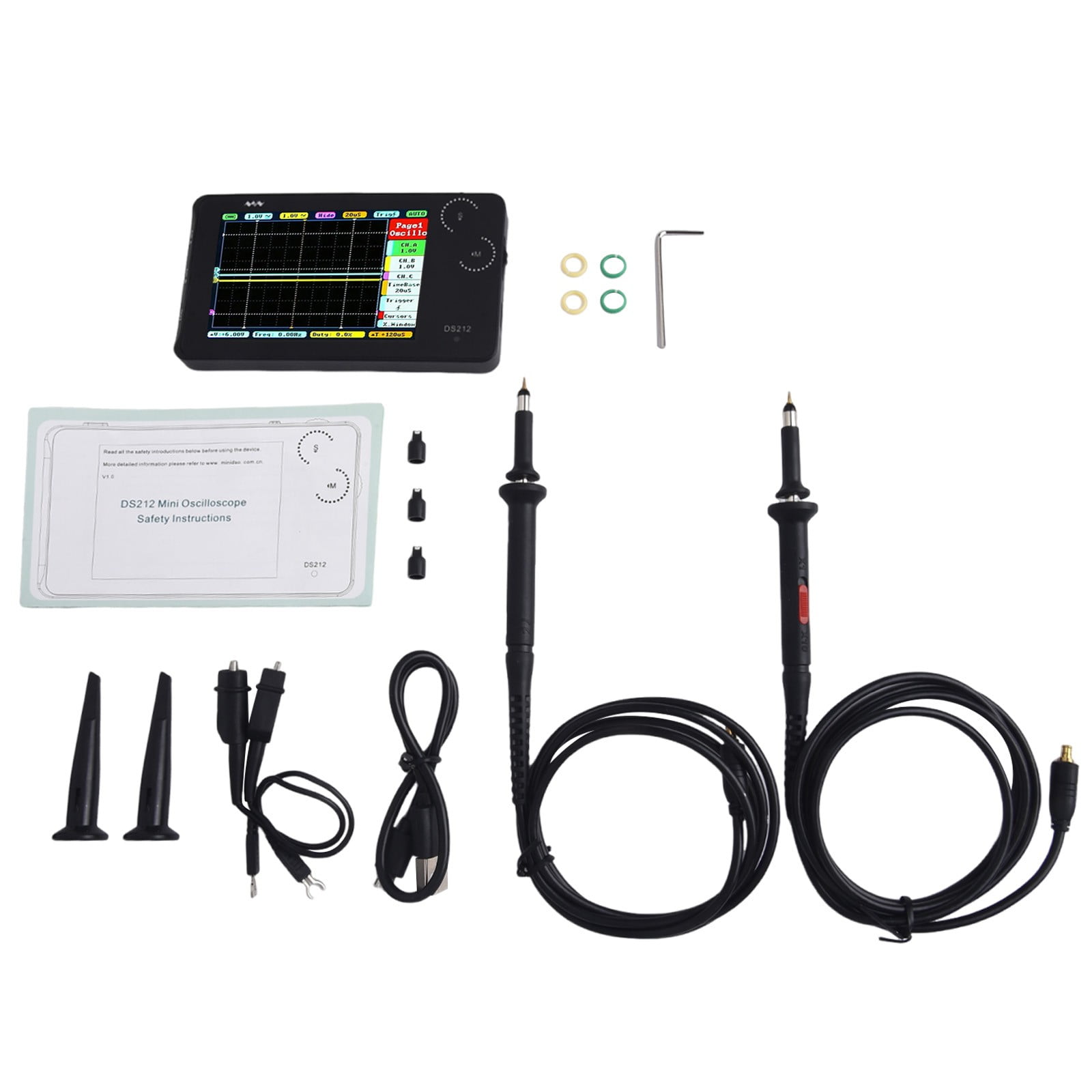 DAMIFU Mini DSO212 DS212 Digital Storage Oscilloscope Portable Handheld ...