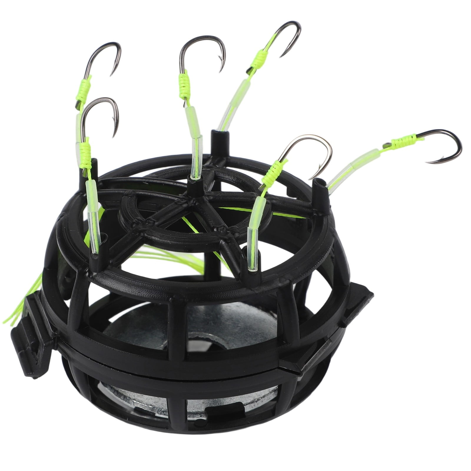 DAMIFU New String Hook Fishing Bait Cage 6 Hook Carbon Steel Line Group ...