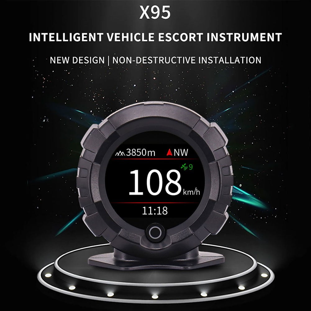 DAMIFU OBD Multifunction Inclinometer Car Slope Meter Overspeed Hint ...