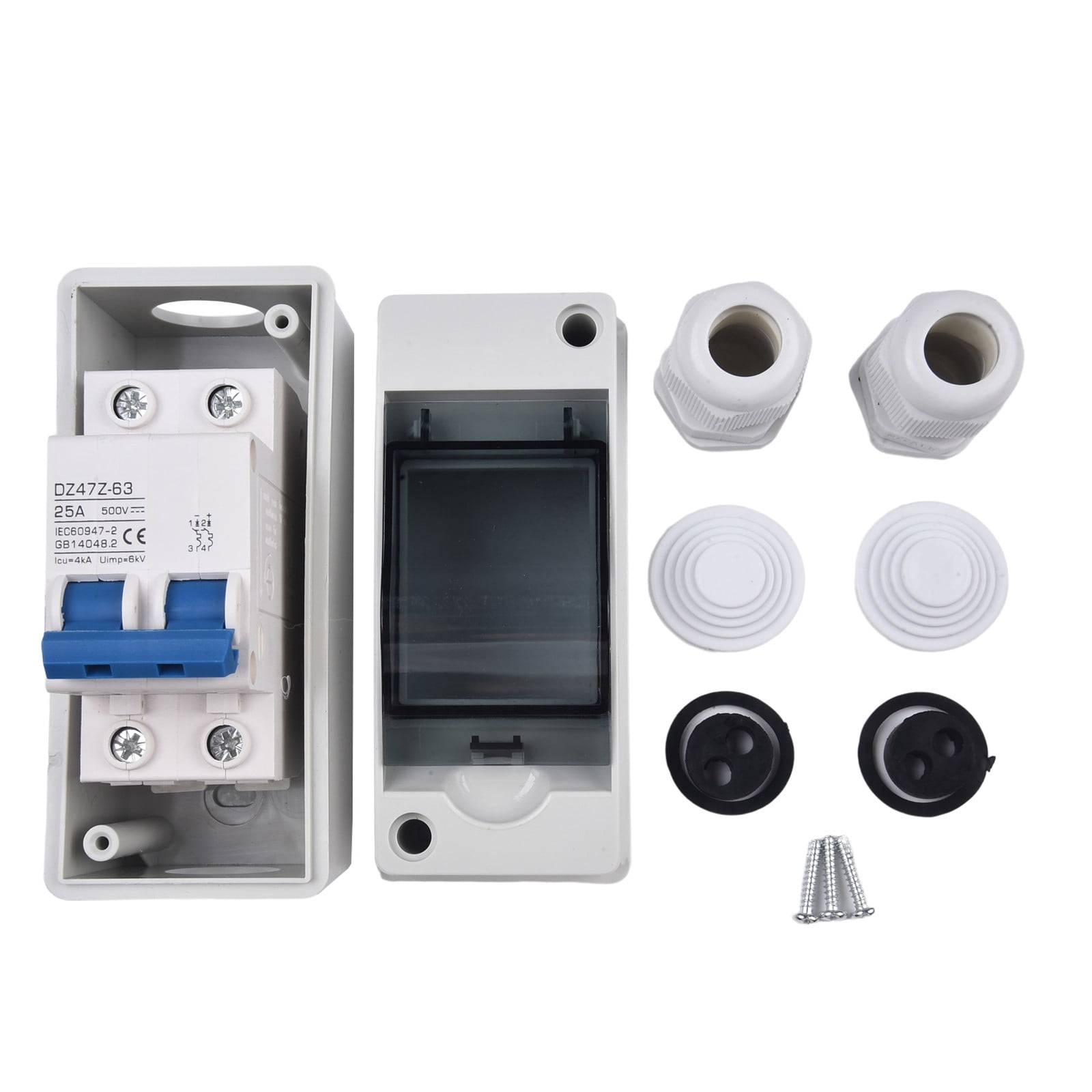 DAMIFU PV disconnector DC12-500V 25A solar energy circuit breaker box ...