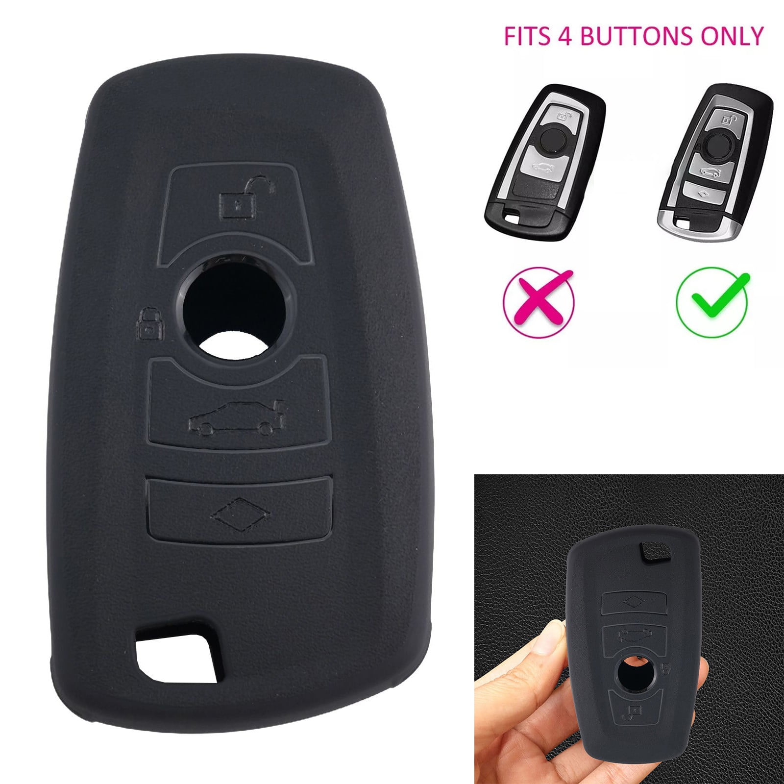 DAMIFU Premium Matte Black for TPU Car Key Fob Cover Case For BMW ...