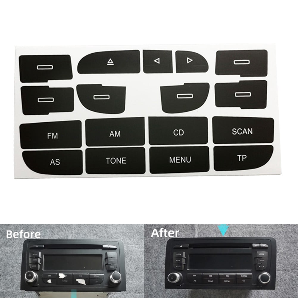 DAMIFU Radio CD Button Repair Black Overlay High Quality Material Push ...