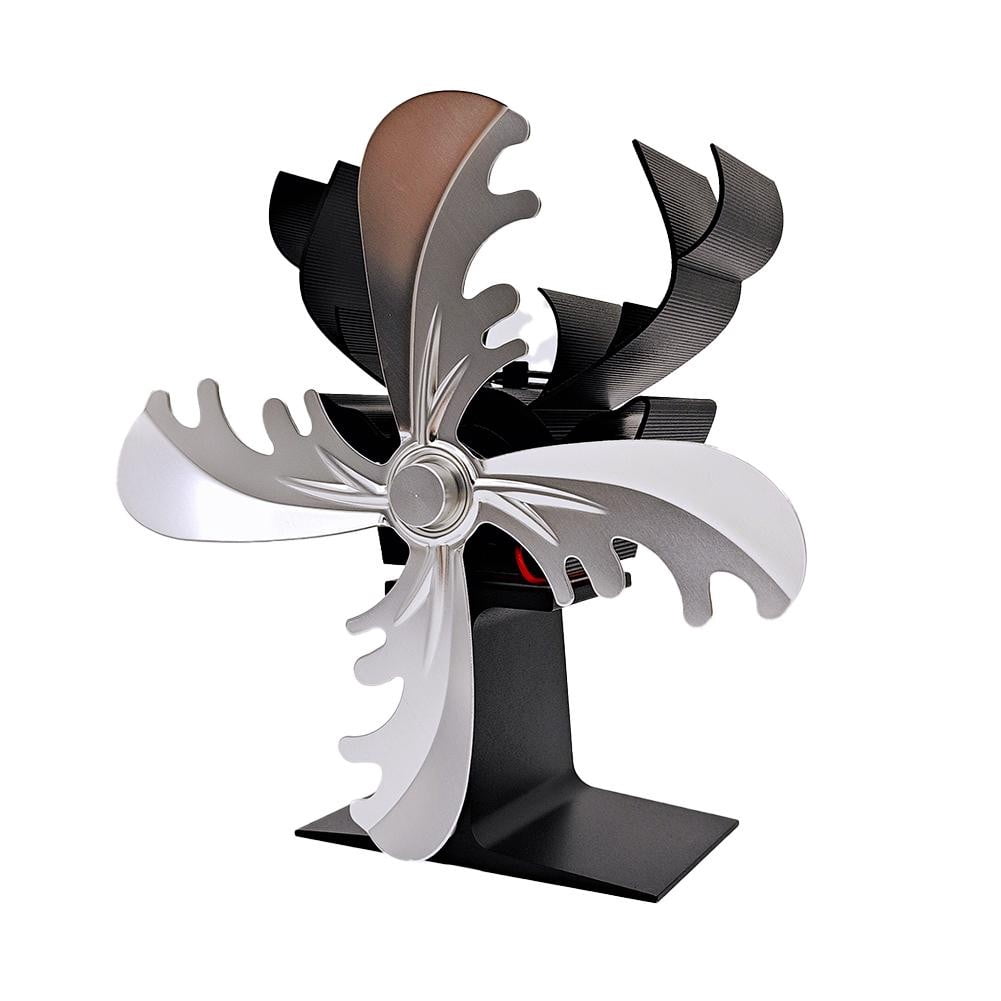 DAMIFU Reindeer Design Fireplace Fan Wood Stove Fan Heat Powered Log ...